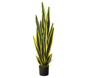 NEARLY NATURAL 4' Sansevieria Artificial Plant - One-color