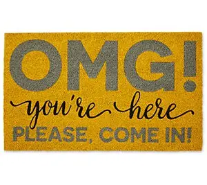 DESIGN IMPORTS Omg You're Here 18x30 Doormat - One-color