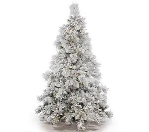 VICKERMAN 3.5' X 35' Flocked Alberta Tree By - One-color