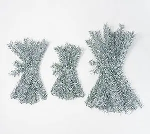 HAUTE DECOR Set Of 40 Indoor/outdoor Frosted Garland Ties - One-color