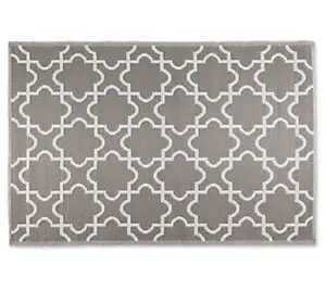 DESIGN IMPORTS Lattice Outdoor Rug 4' X 6 - One-color