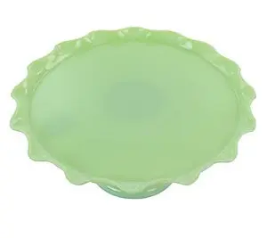MARTHA STEWART Jadeite Glass Cake Stand