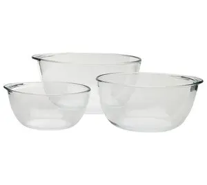 MASON CRAFT & MORE 3-pc Glass Mixing Bowl Set - One-color