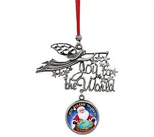 AMERICAN COIN TREASURES Santa Joy To The World Oin Ornament - One-color
