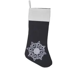 VICKERMAN 8' X 19' Winter Snowflake Stocking By - One-color