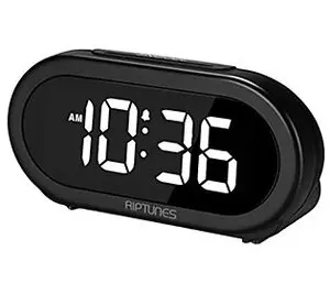 RIPTUNES 1.4' Digital Alarm Clock W/ 5 Alarm So Nds