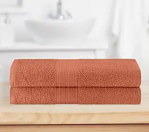 SUPERIOR Cotton 2 Piece Solid Absorbent Bath Sh Eet Set - One-color