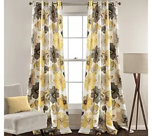 LUSH DECOR Leah Set Of 2 Room-darkening Curtains Lush D Ecor - One-color