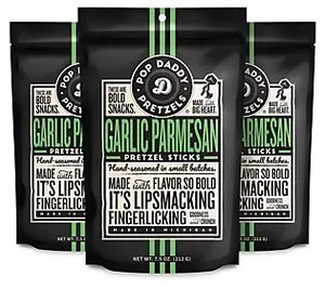POP DADDY 7.5-oz Bags Garlic Parmesan Gourm Et Pretzels - One-color