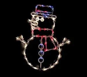 NORTHLIGHT Lighted Snowman Christmas Window Dec Oration