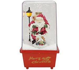 NORTHLIGHT Musical Santa Claus Christmas Snow G Lobe - One-color