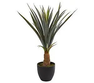 NEARLY NATURAL 30' Agave Artificial Plant By - One-color