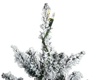 VICKERMAN 24' Flocked Anoka Tree With 35 Warm White Leds