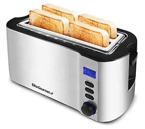 ELITE Gourmet 4-slice Digital Ss Long-slot Toas Ter - One-color