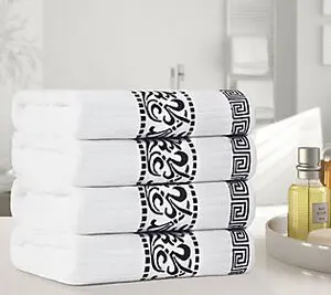 SUPERIOR Cotton 6-piece Floral Scroll Absorbent Towel Set