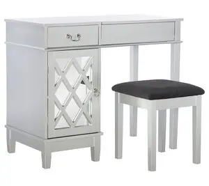LINON Home Contemporary Jules Vanity Set W/ Dra Wer & Storage - One-color