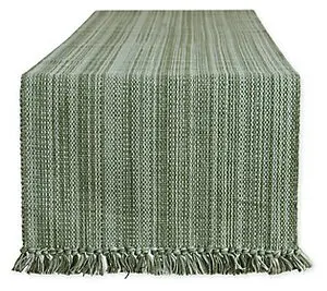 DESIGN IMPORTS 13' X 108' Variegated Fringe Tab E Runner - One-color