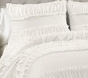 LUSH DECOR Nova Ruffle 3-piece King Comforter Set Lush Ecor