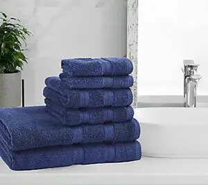 SUPERIOR Cotton 6-piece Zero-twist Quick-drying Towel Set - One-color