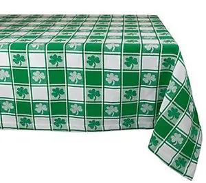 DESIGN IMPORTS 60' X 84' Shamrock Woven Check T Ablecloth - One-color