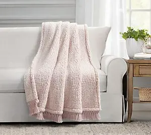 LUSH DECOR Sherpa Tassel Fringe Throw 50' X 60 - One-color