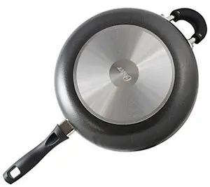 OSTER Clairborne 12' Saute Pan With Lid Charc Oal Gray