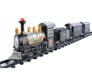 NORTHLIGHT 14-piece Black Lighted & Animated Classic Train Set - One-color