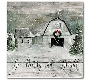 COURTSIDE MARKET Merry And Bright Barn 30x30 Ca Nvas - One-color