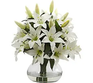 NEARLY NATURAL Large Lily Arrangement With Vase Nearly Natu Ral - One-color