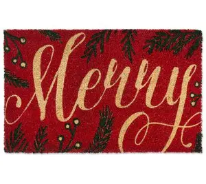DESIGN IMPORTS Dii Merry Natural Coir Doormat W/ Non-slip Back - One-color
