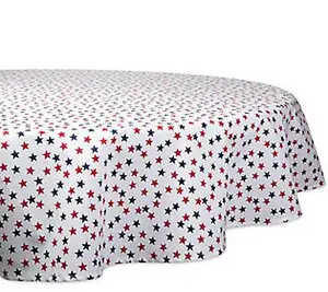 DESIGN IMPORTS Americana Stars Print Tablecloth 70' Round - One-color