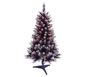 PULEO INTERNATIONAL 4' Purple Pine Artificial Christmas Tree 150 Cl Ear Lights - One-color