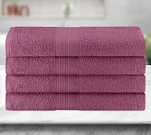 SUPERIOR Cotton 4-piece Solid Absorbent Bath To Wel Set - One-color