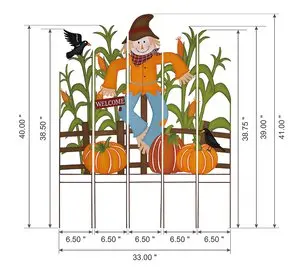 GLITZHOME Scarecrow In The Corn Filed Combo Yar D Stake