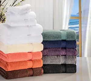 SUPERIOR Cotton 6-piece Solid Zero-twist Absorb Ent Towel Set
