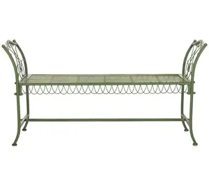 SAFAVIEH Arona Wrought Iron 51' Outdoor Garden Bench Afavieh - One-color