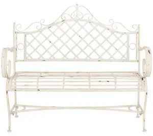 SAFAVIEH Abner Wrought Iron Outdoor Garden Bench Safa Vieh - One-color