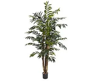 NEARLY NATURAL 5' Bamboo Palm Tree By - One-color