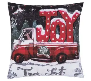 VALERIE PARR HILL 18' X 18' Tree Lot Joy Throw Pillow Valerie - One-color