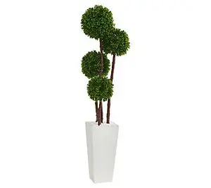 NEARLY NATURAL 4' Boxwood Topiary Tree In Planter Nearly Na Tural - One-color