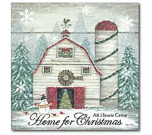 COURTSIDE MARKET All Hearts Home For Christmas 6x16 Canvas - One-color