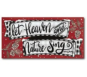 COURTSIDE MARKET Let Heaven And Nature Sing 12x 24 Canvas - One-color