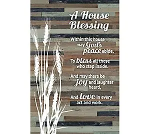 LELA & OLLIE House Blessing Wood Plaque Easel 6' X 9 - One-color