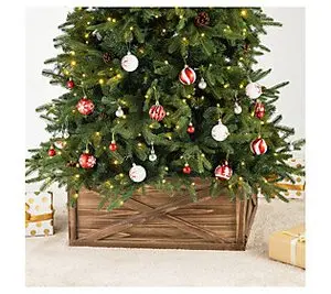 GLITZHOME Farmhouse Wooden Christmas Tree Colla R 22' Med - One-color