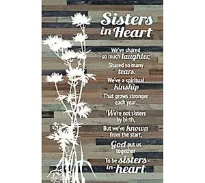 LELA & OLLIE Sister In Heart Wood Plaque Easel 6' X 9 - One-color