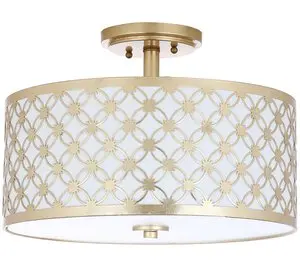 SAFAVIEH Hutch Three-light 16' Dia Gold Flush Mount S Afavieh - One-color