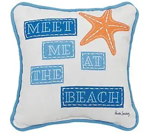 C&F HOME 8' X 8' Starfish At The Beach Printed Throw Pillow - One-color