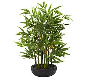 NEARLY NATURAL 20' Bamboo Artificial Plant By - One-color