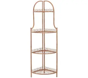 SAFAVIEH Abarrane Wrought Iron 4-tier Outdoor Corner She F By - One-color