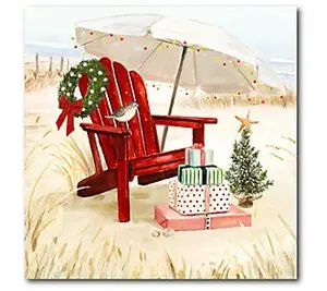 COURTSIDE MARKET Christmas Coast Ii 24x24 Canva - One-color